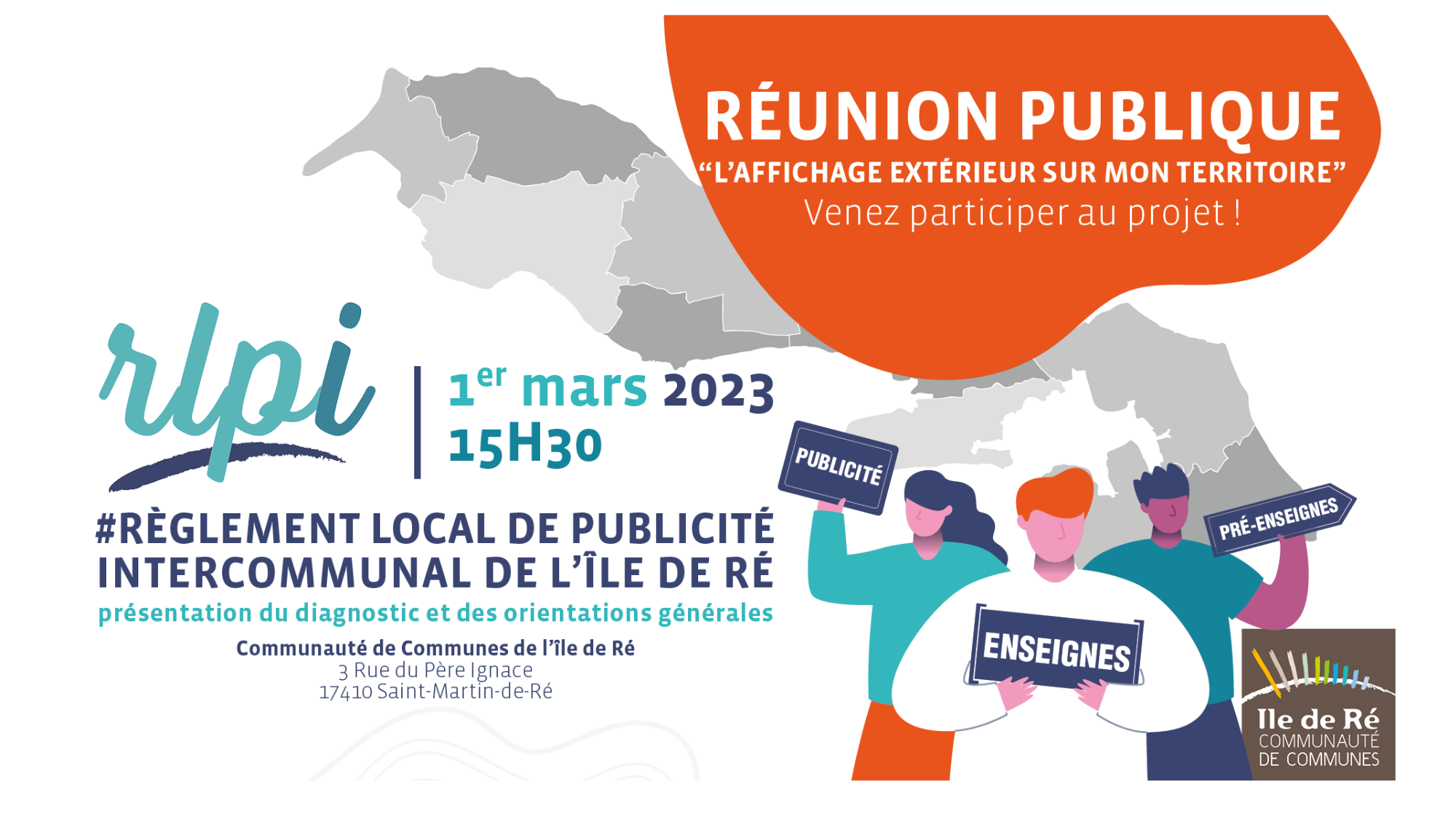 Réunion publique sur la publicité extérieure – CdC Île de Ré